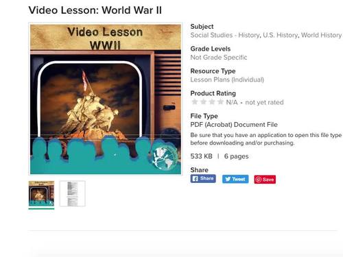 Video Lesson: World War II by Social Studies Studio | TPT