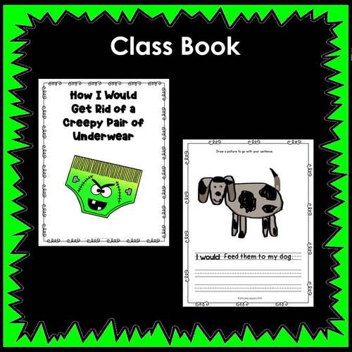 Creepy Pair of Underwear | Book Activities | October | PK/K | TPT