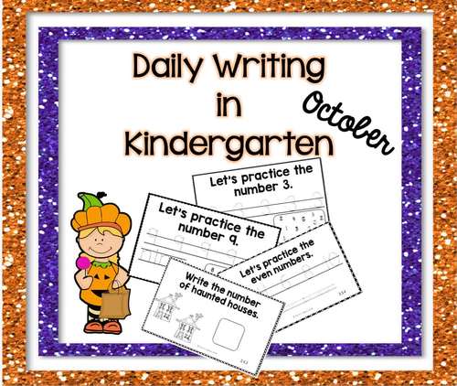 Kindergarten Writing Prompts - Journals For October by Pint Size Learners