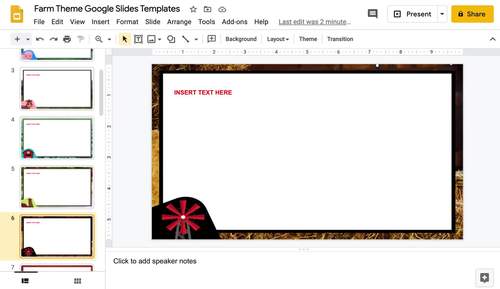 EDITABLE Templates for GOOGLE SLIDES™ | FARM Theme by Teaching Literacy