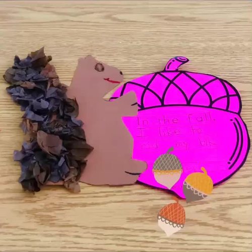 Acorn Writing Templates BONUS Squirrel Craft - Fall Writing Bulletin ...