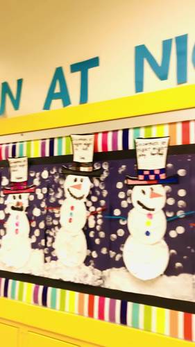 Snowmen at Night | Writing, Craft, Winter Bulletin Board K 1 2 Build a ...