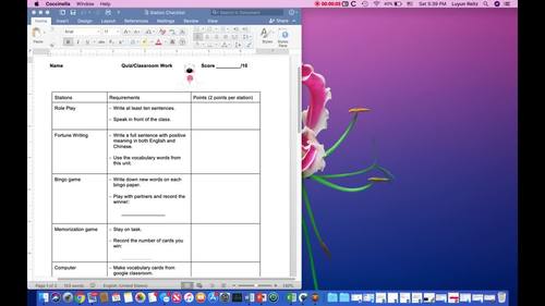 Chinese Vocabulary Games, Fortune Writing and Role Play Stations ...