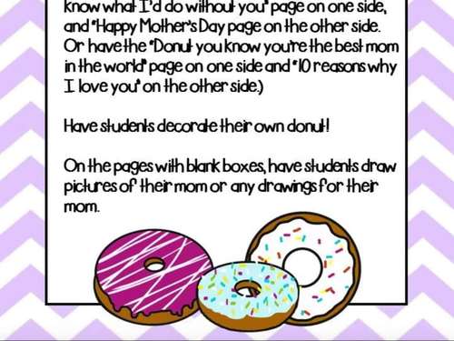 Donut Know What I'd Do Without You Mother's Day Card Template (Coloring ...