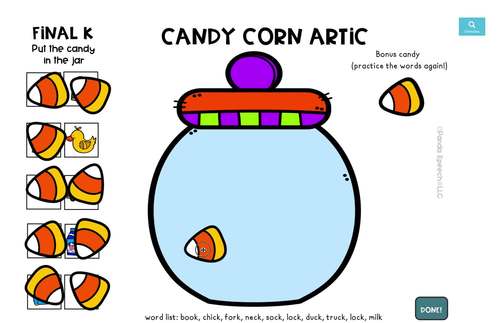 Candy Corn Articulation BOOM Cards: EARLY Sounds (Distance Learning)
