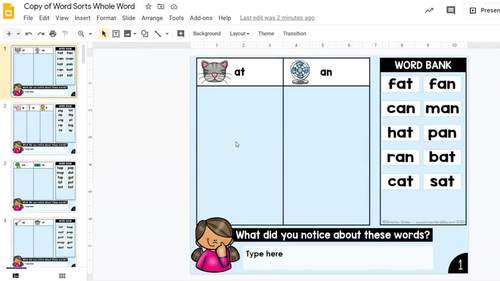 Word Sorts - DIFFERENTIATED Printable & Digital Phonics - Google & Seesaw