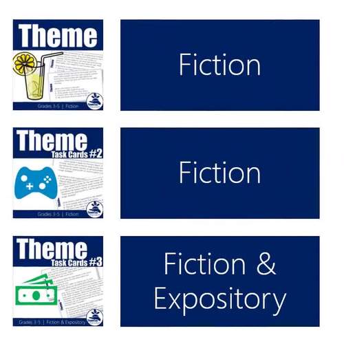 Theme Task Card Bundle Grades 3-5 (STAAR) by Team Tom | TPT
