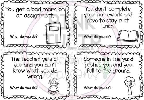 Resilience Scenarios - Task Cards for Role Play | TPT Resilience Scenarios - Task Cards for Role Play | TPT