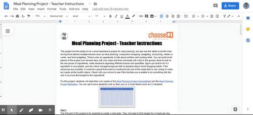Budgeting For Food | Meal Planning Project by FI Educator | TPT