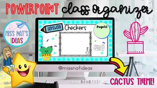 Cactus Distance Class Organizer - Useful Editable Slides! by Miss Nat's ...