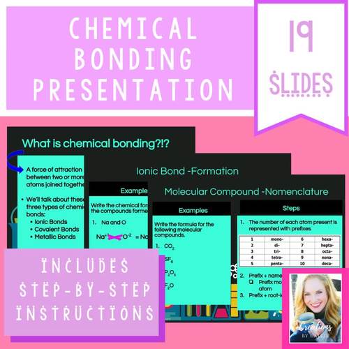 Chemical Bonding - Editable PowerPoint - Step-by-Step Ex. -Distance ...