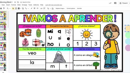Centros Digitales BUNDLE Digital Centers and Morning Work in Spanish