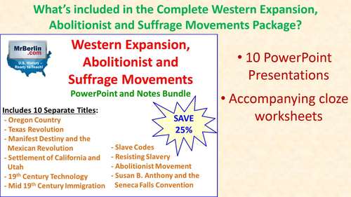 Western Expansion & the Abolitionist and Suffrage Movements PPT and ...