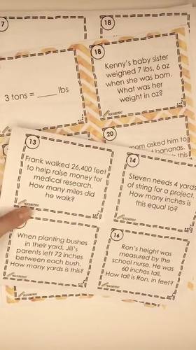 Customary Measurement Conversions Footloose Task Cards and Problem Solving