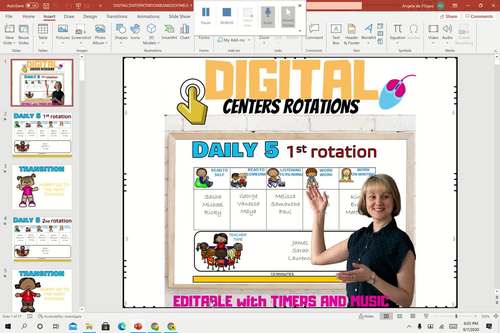 DIGITAL CENTER ROTATION BOARD| EDITABLE by Fantastic Teacher | TpT