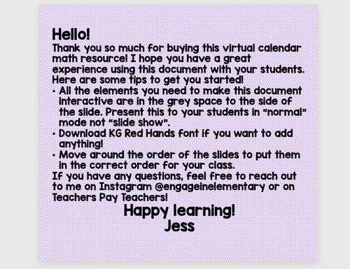 Interactive Digital Calendar Math - UPDATED FOR 22-23 (Powerpoint)