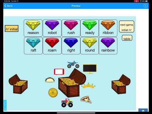 Steal the Treasure Articulation Boom Cards by PomKat Speech | TPT