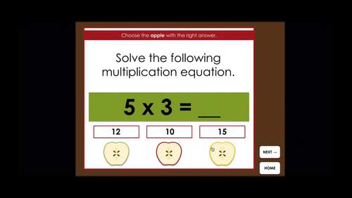 Multiplication Practice Interactive Game for Back to School Distance ...