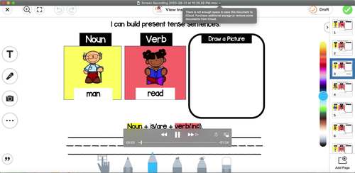 Writing Simple Sentences Seesaw and Google Classroom Set 2 | TPT
