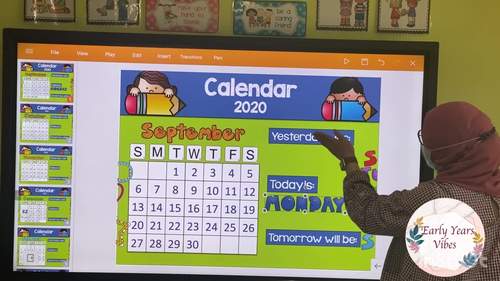 Virtual Calendar and Weather Chart 2021-2022 by Early Years Vibes