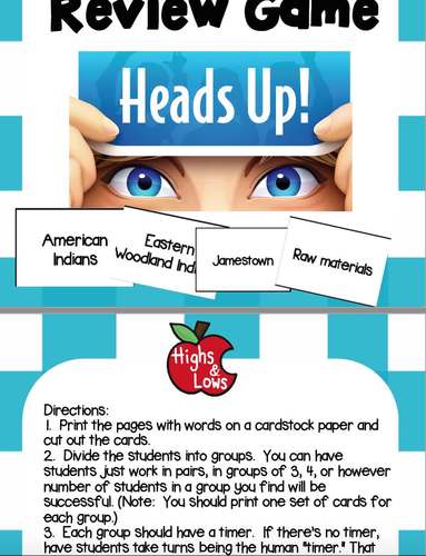Heads Up! American Revolution Unit Review Game by Highs and Lows of a ...