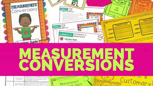 Measurement Conversions: Metric & Customary, Conversion Tables, Word ...
