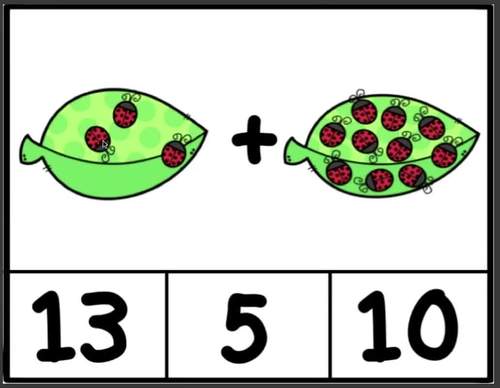 Counting and Addition Math Interactive PDF: Addition to 20 Ladybugs