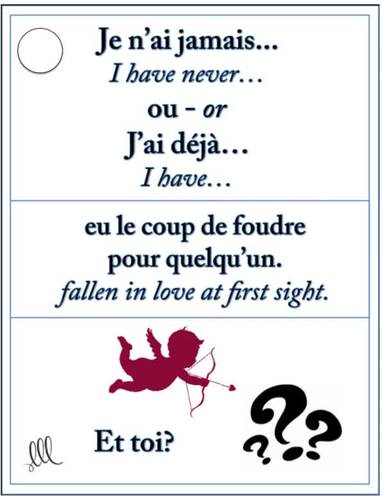 French speaking game - Je n'ai jamais - For beginners and advanced students