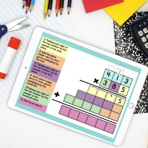 3 Digit by 3 Digit Multiplication Boom Cards by Learning with Miss G