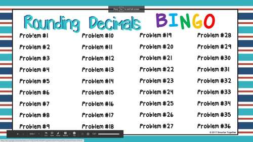 Rounding Decimals Digital Bingo Game by Smarter Together | TPT