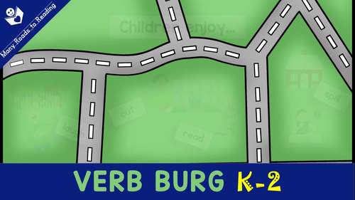 Verb Burg {Noun Town} by Many Roads to Reading | TPT