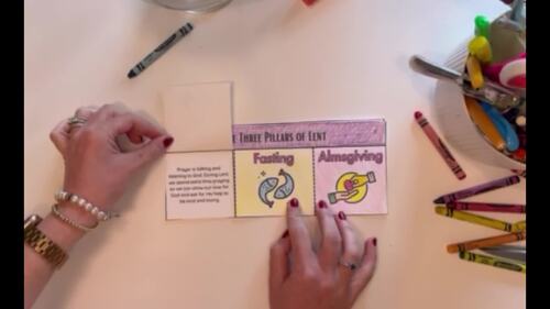 Lent Flap Book : Ash Wednesday Lesson : Three Pillars of LENT Lift A ...