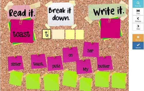 oa oe BOOM CARDS Sentence Scramble Spelling & Reading Practice by Schwa ...