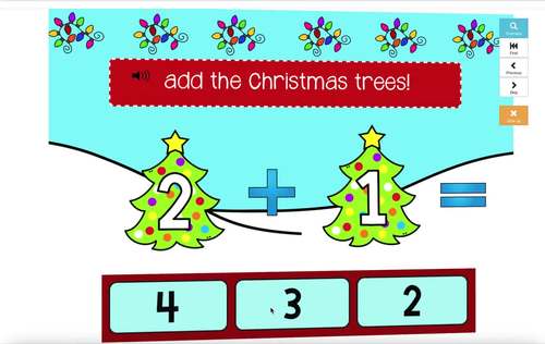 Christmas Tree Addition! Boom Cards™Digital Task Cards | TPT