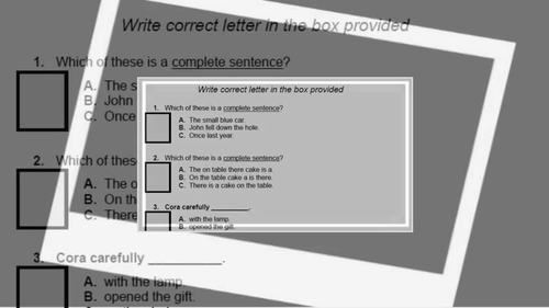Sentence Structure Word Worksheets Incl Fragments Types Subjects K 1st ...