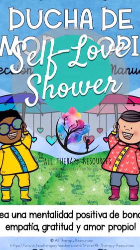 SPANISH VERSION Self-Love Shower Lesson Craft Activity Love Yourself ...