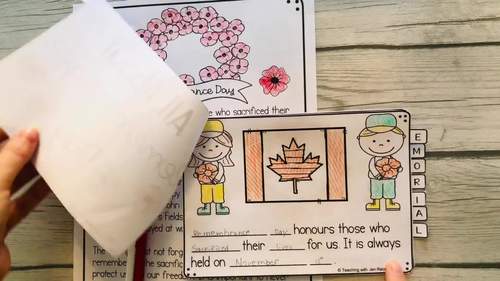 Remembrance Day Mini Book for Grades 3, 4 and 5 by Teaching with Jen Rece