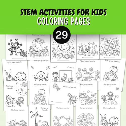 Easy STEM Activities STEM Coloring Sheets Science Coloring Sheets