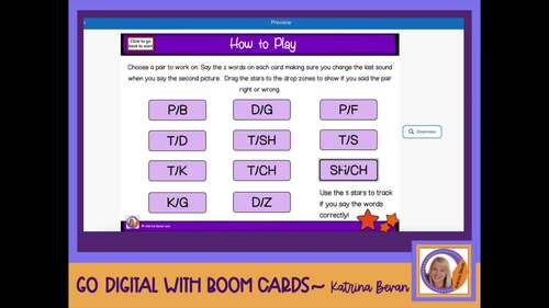 Boom™ Cards: Minimal Pairs- Final Sounds for speech therapy by Katrina ...