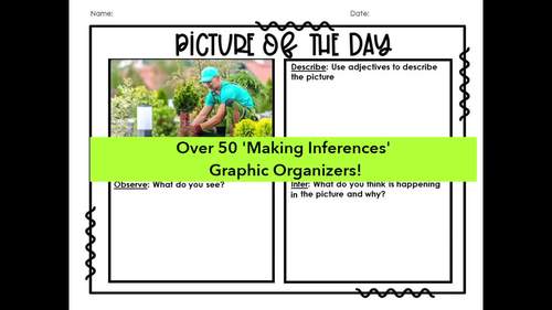 Making Inferences with Pictures - Inferring Graphic Organizers | TPT