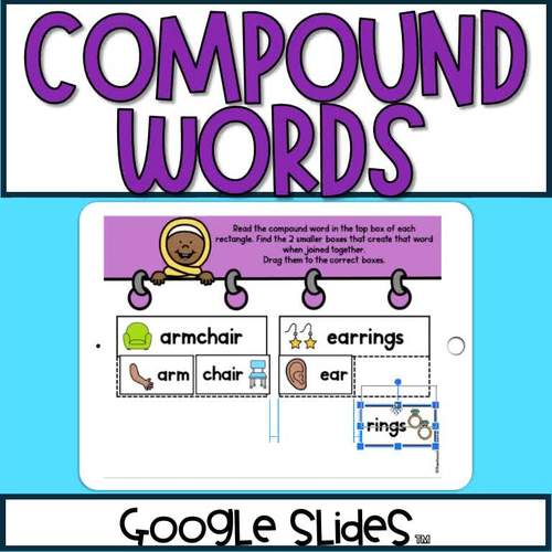 Compound Words Google Slides™ by The Chocolate Teacher | TPT