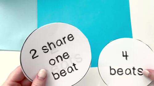 Snowman Rhythm Matching Game for Rhythm Names + Number Beats | TPT