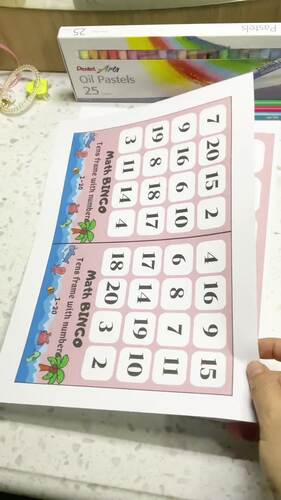 Numbers 1-20: Ten Frame/Tens frame bingo with numbers 1-20 | TPT