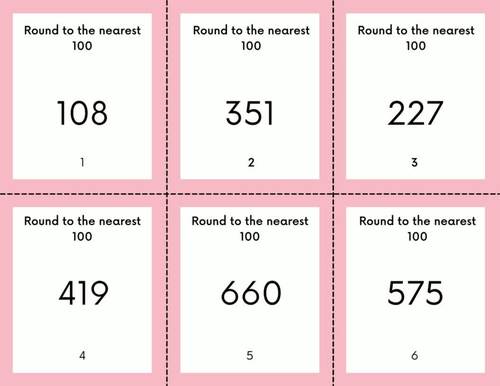 ROUNDING TO THE NEAREST 100 TASK CARDS|3RD-4TH GRADE MATH | TPT