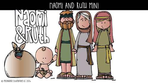 Naomi and Ruth clip art, Bible Mini by Melonheadz Clipart | TPT