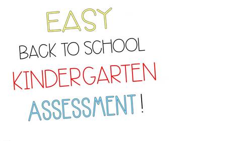 Kindergarten Back to School Assessment Book by The Kinder Life - Amy ...