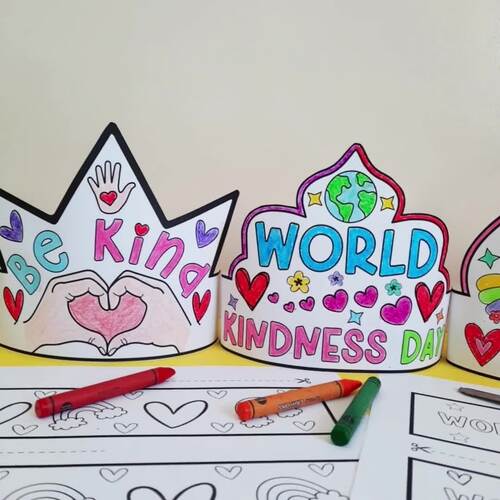 World Kindness Day Crown Craft, Kindness Hat, Kindness Coloring Pages ...