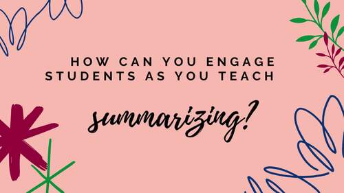 Teaching Summarizing by The Apple Pie Educator | TPT