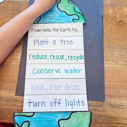 Earth Day Craft | Accordion Globe with Ways to Help | Earth Day Globe ...