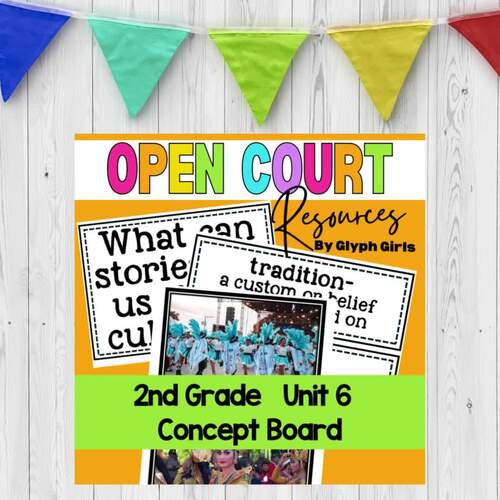 Open Court Reading 2nd Grade Unit 6 Concept Board Resources by Glyph Girls